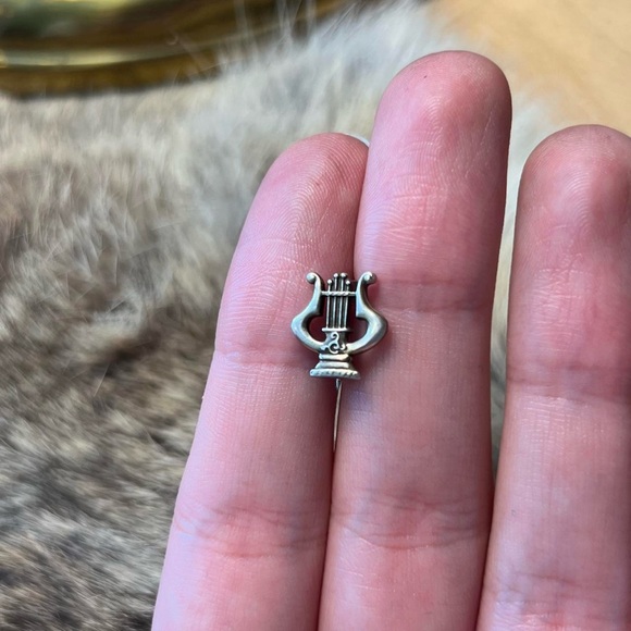 Jewelry | Vintage Sterling Silver Lyreharp Pin | Poshmark